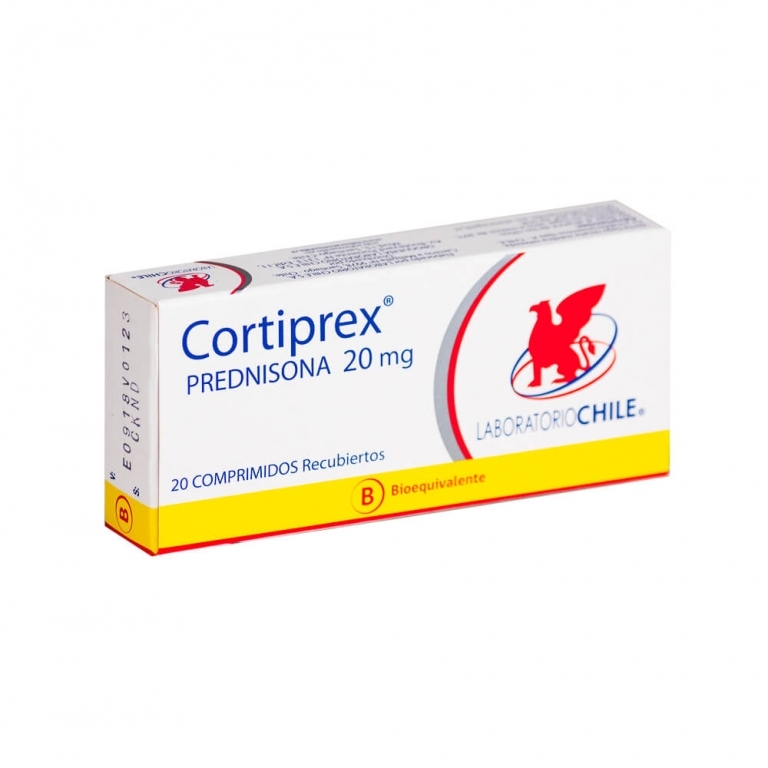 Cortiprex prednisona 20 mg x 20 comprimidos